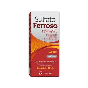 Sulfato Ferroso 125mg/mL Solução Oral Gotas com 30mL - PedMed