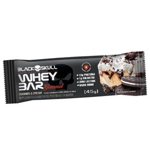 WHEY BAR BLACK SKULL GOURMET COOKIES CREAM 45G - PedMed