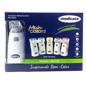 Inalador Nebulizador Portátil Mesh Colors Medicate Rosa MD4701 - PedMed