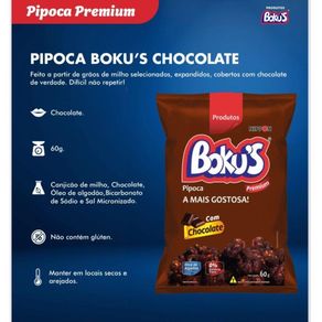 PIPOCA BOKUS PREMIUM CHOCOLATE 60G - PedMed
