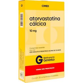 ATORVASTATINA CALCICA 10MG 30CPR CIMED - PedMed